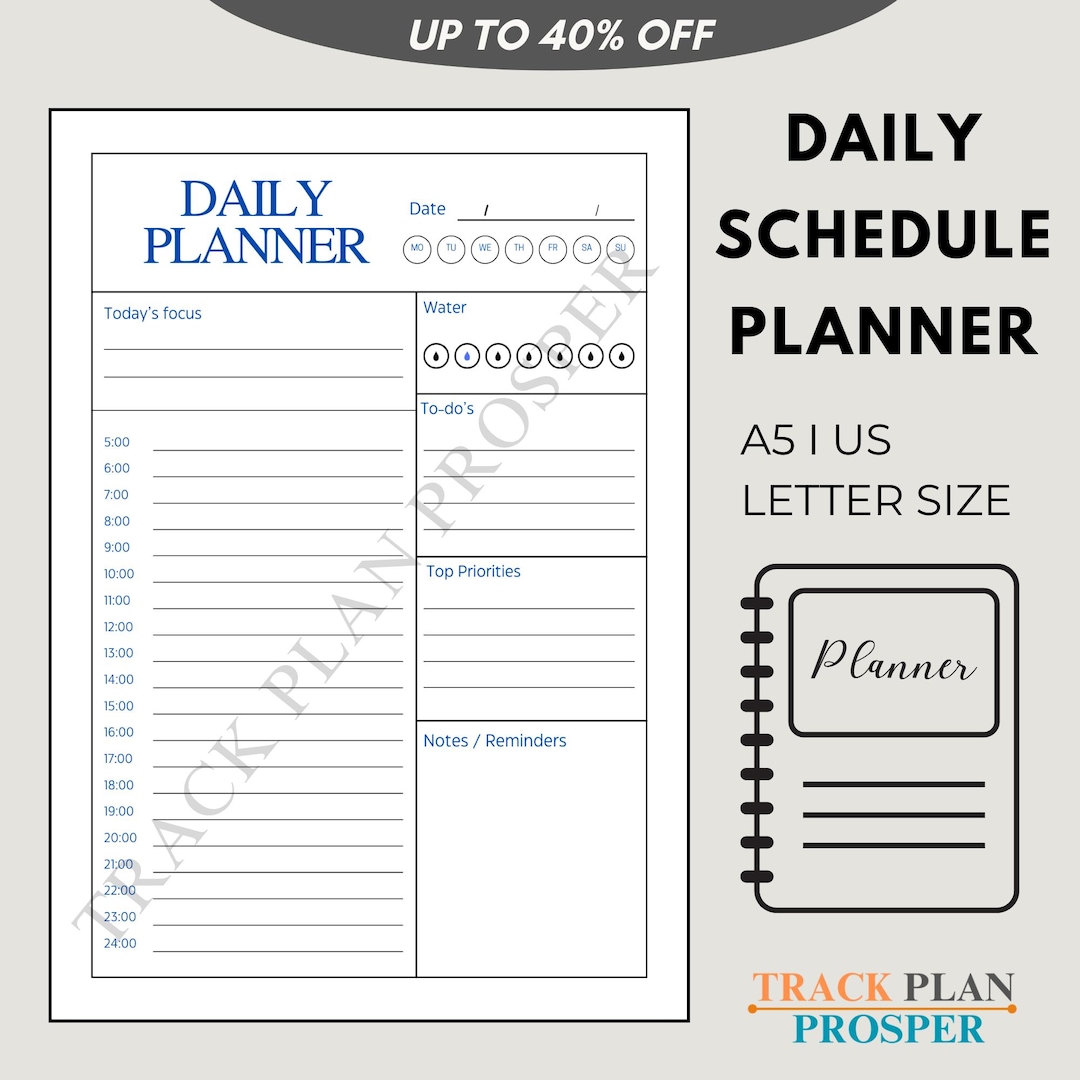 Daily Schedule Planner - Schedule Planner - Scheduling Template - ADHD ...
