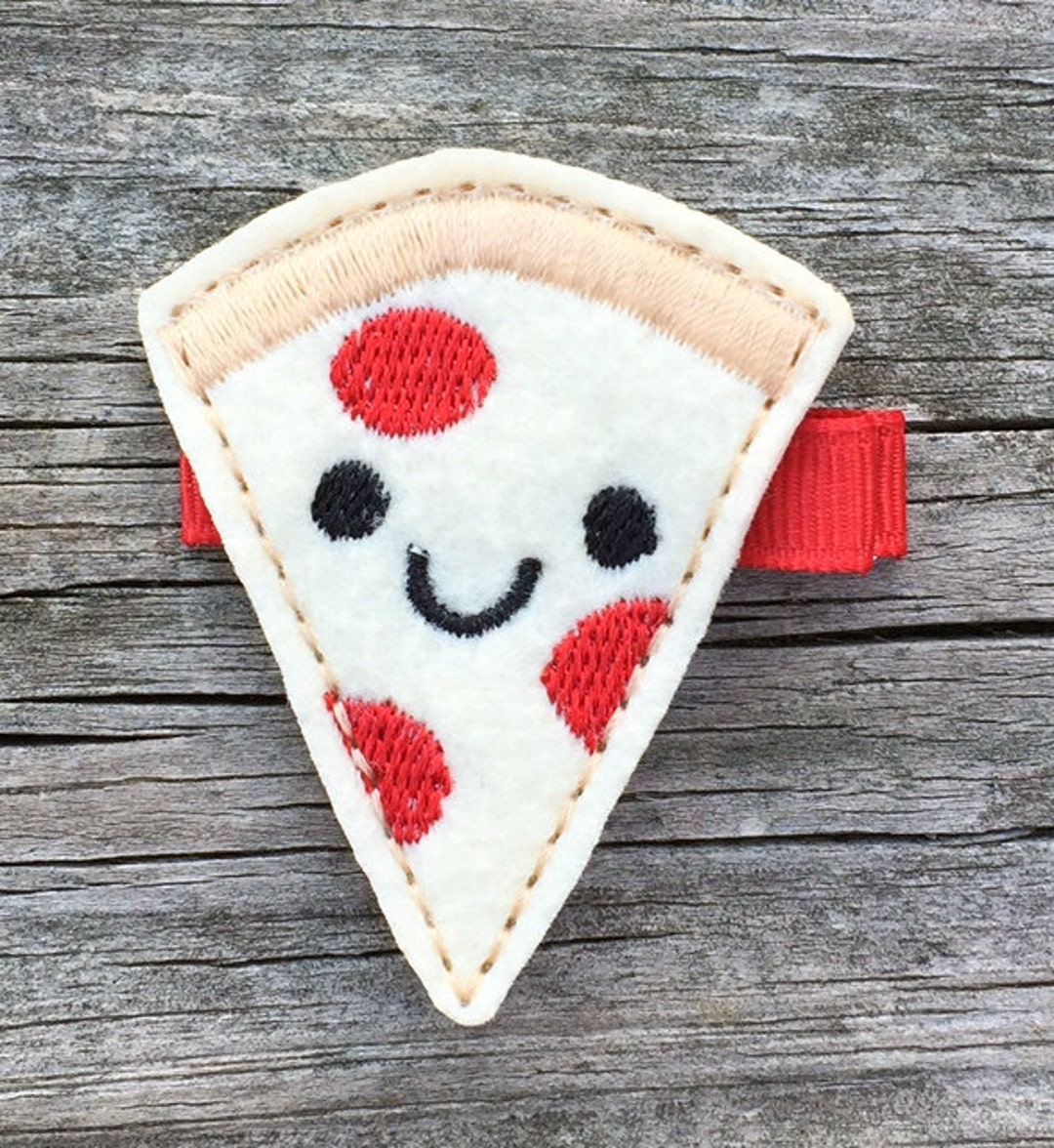 Pizza Hair Clip, Pepperoni Pizza Hair Clip, Felt Hair Clip, Pizza Party ...
