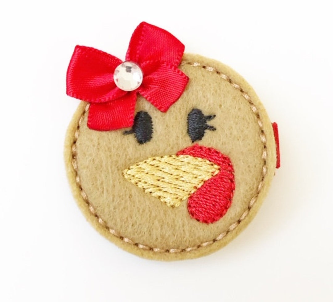Turkey Hair Clip, Thanksgiving Turkey Clip, Felt Hair Clips ...