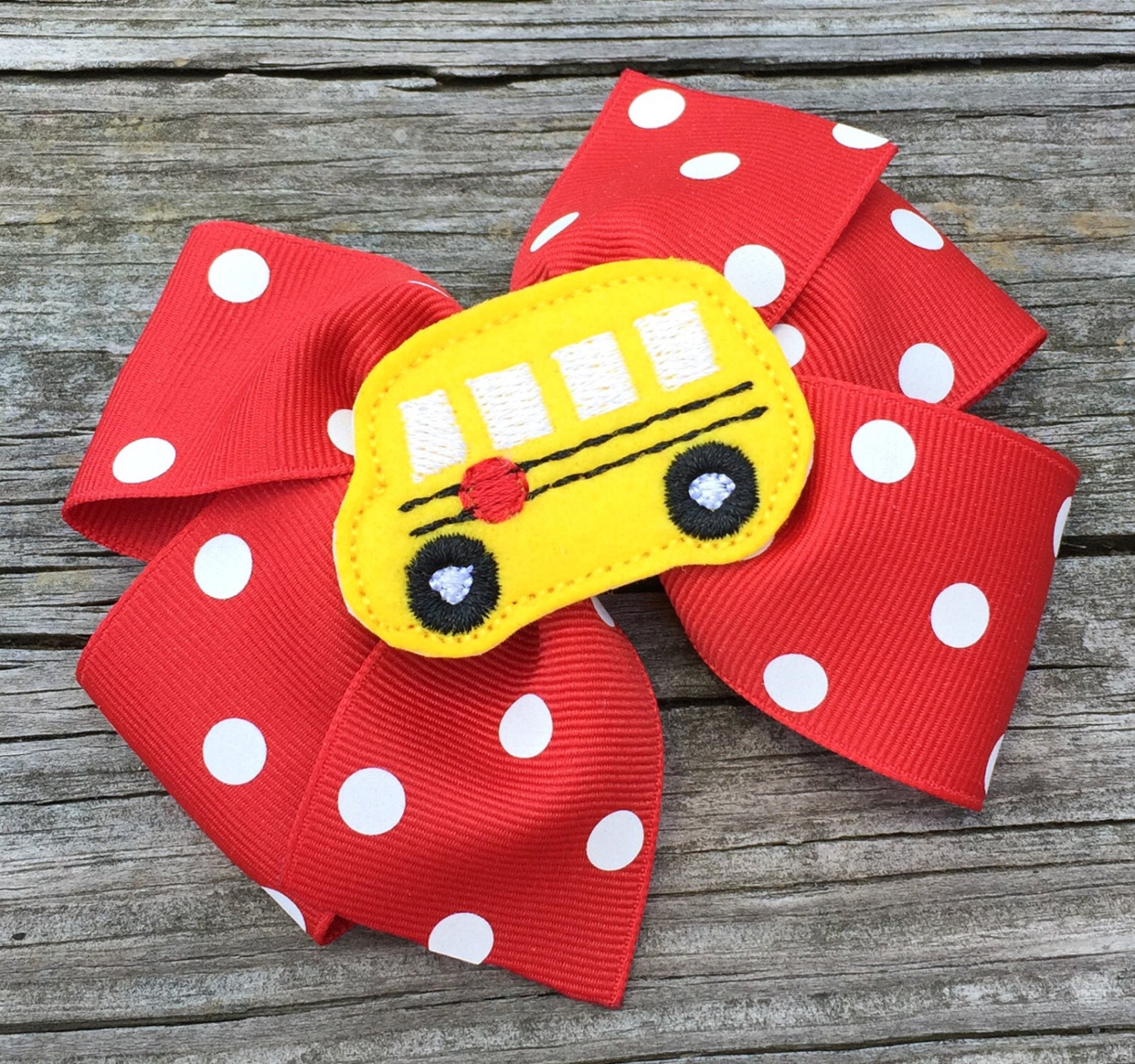 School Bus Hair Bow Back to School Bows Toddler Hair Bow | Etsy