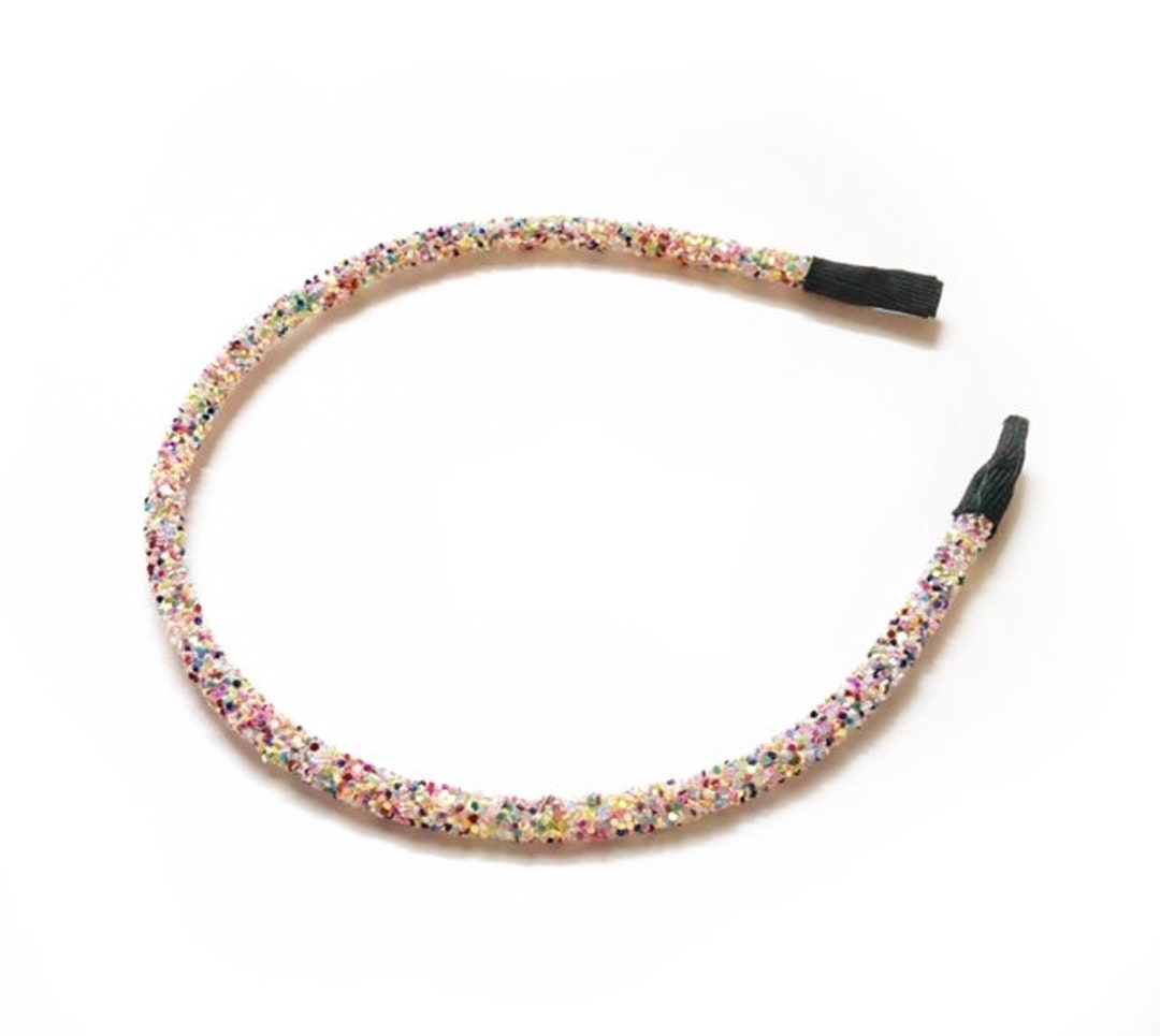 Rainbow Glitter Headband, Sparkly Headbands, Rainbow Headband, Colorful ...