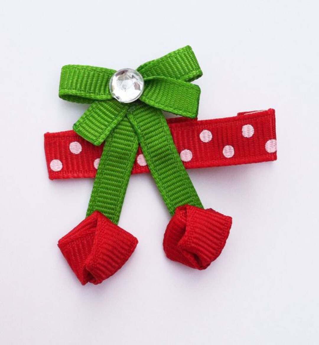 Cherry Hair Clip, Red Cherries Hair Clip, Green and Red Cherries Ribbon ...