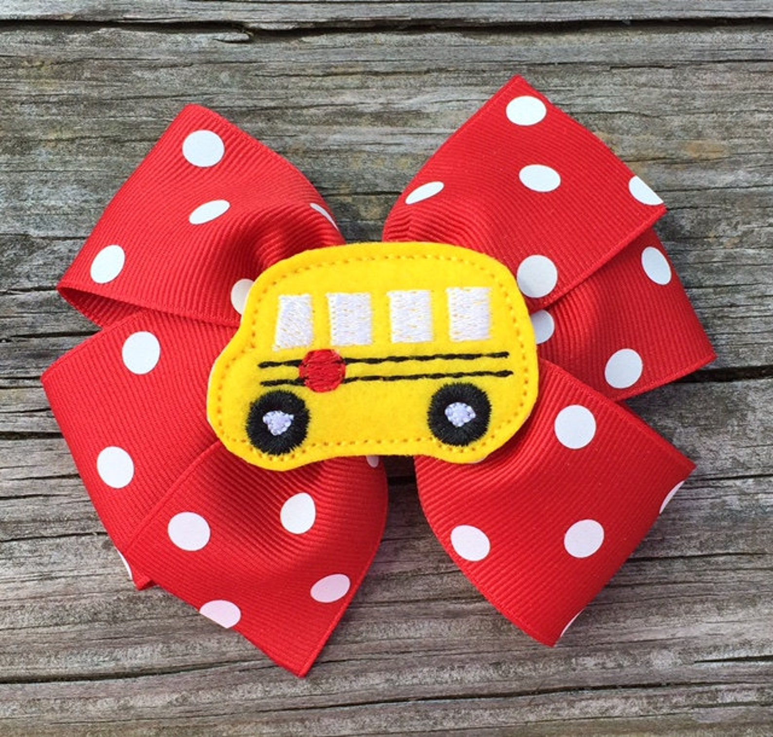 School Bus Hair Bow Back to School Bows Toddler Hair Bow | Etsy