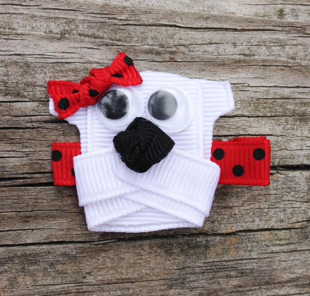 Bulldog Hair Clip, Georgia Bulldog Hair Clip, Bulldog Ribbon Hair Clip ...