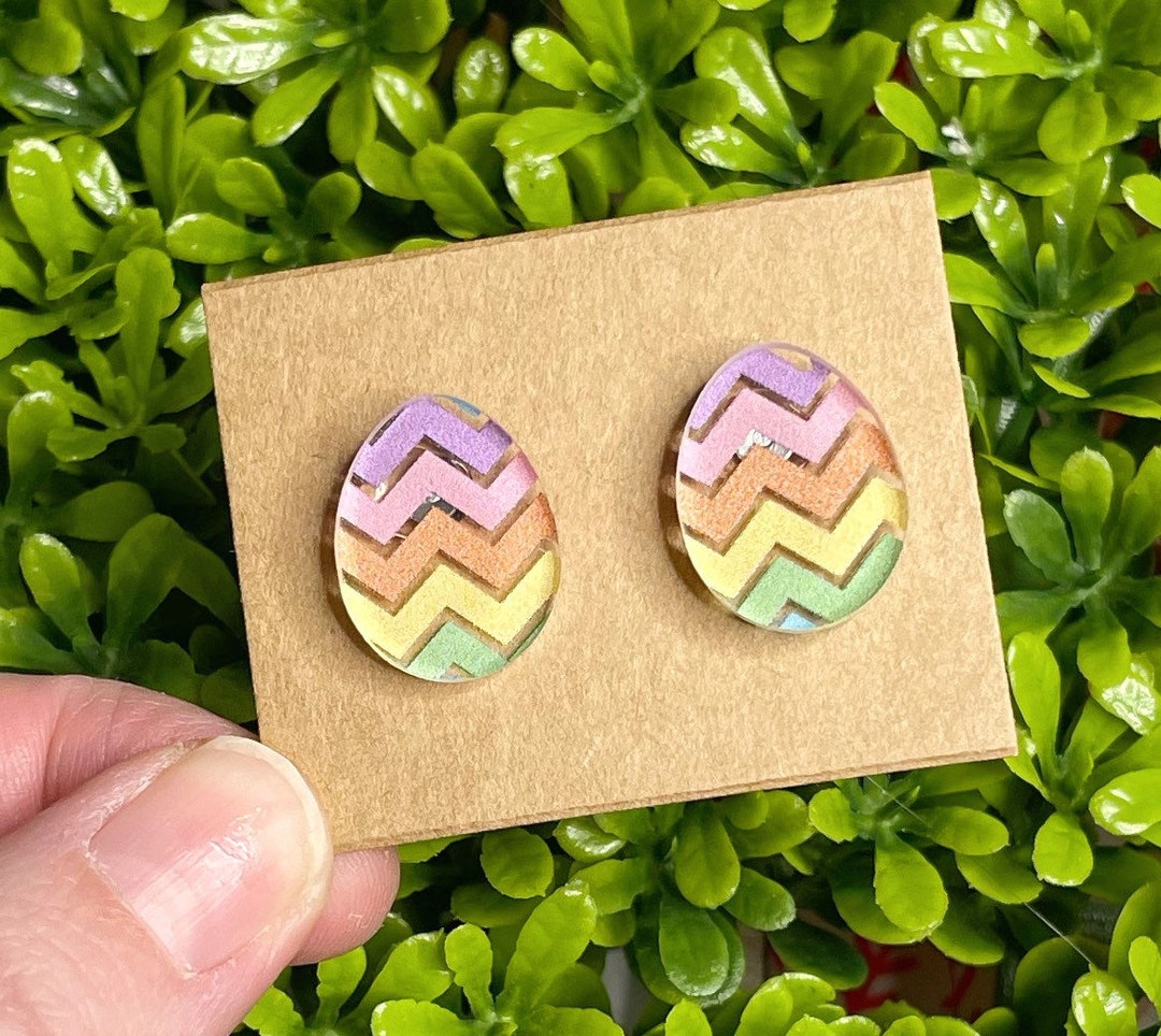 Easter Egg Earrings, Girls Easter Earrings, Stud Earrings, Ladies Earrings, Spring Jewelry ...