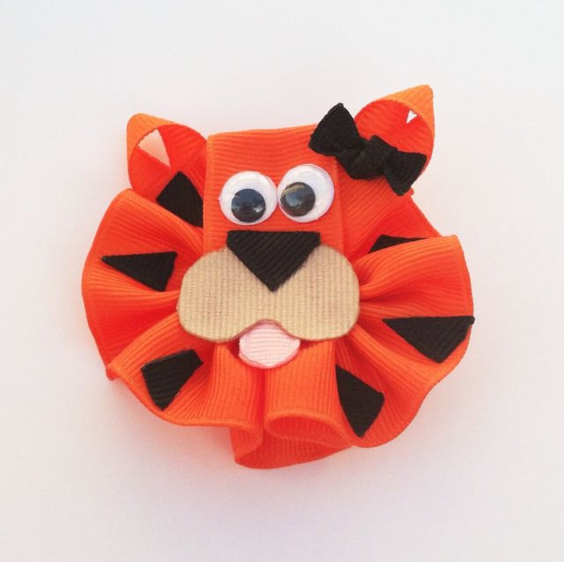Tiger Hair Clip Zoo Animal Hair Clip Orange Tiger Hair Bow - Etsy