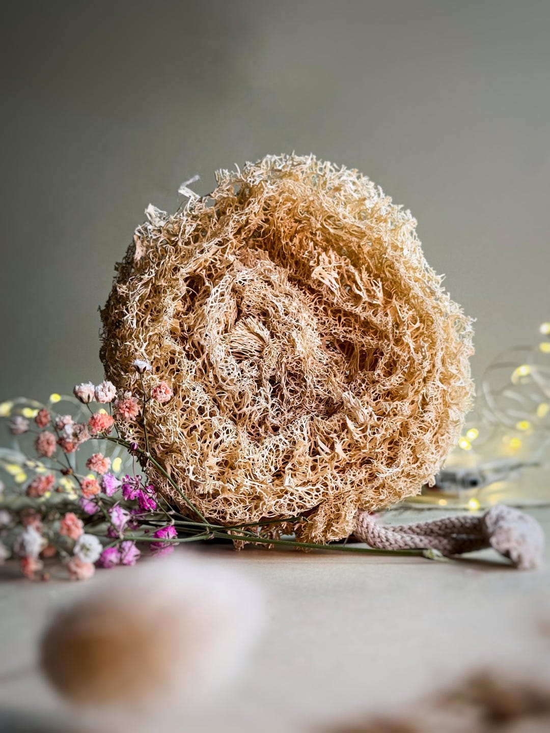 Travel Sized Plastic Free Bath Pouf, Loofah Shower Scrubber, Zero Waste ...