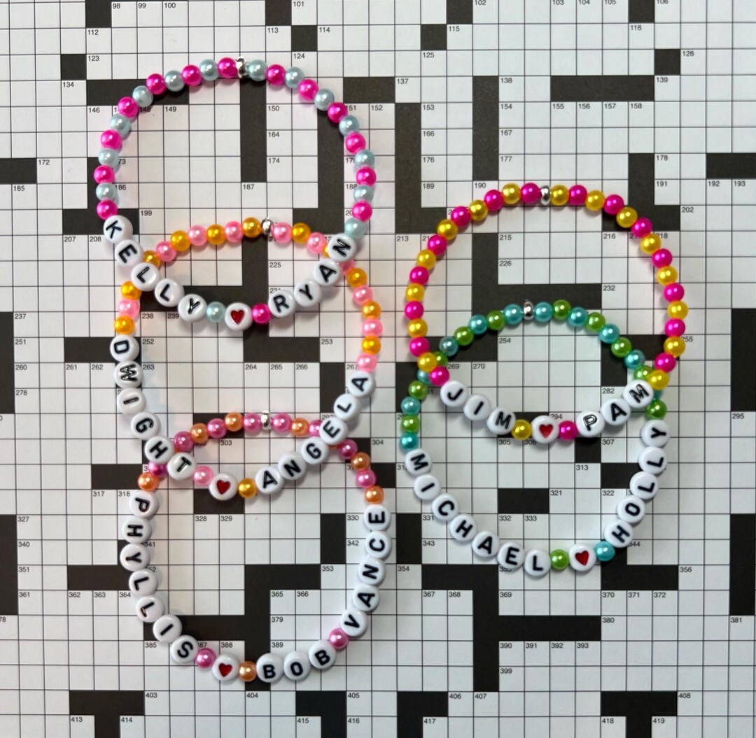 The Office / Set of 5 Bracelets / Michael + Holly / Jim + Pam / Dwight ...