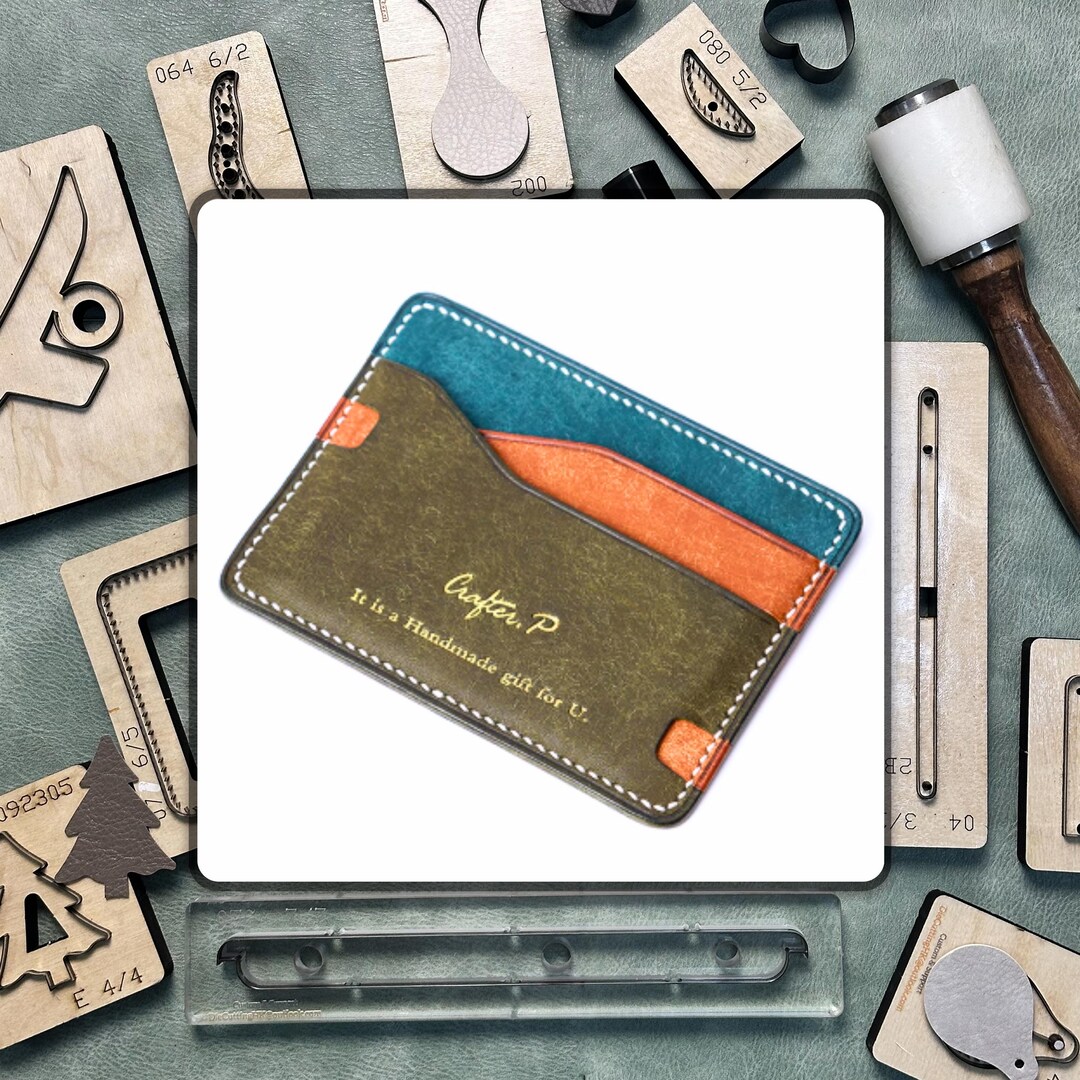Premium Card Holder Leather Die Cutter Set – DIY Steel Ruler Metal ...