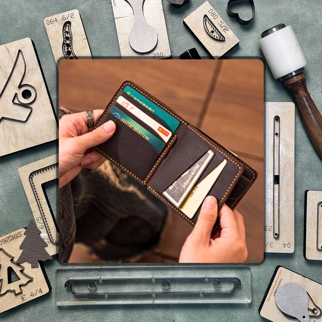 Tri-fold Wallets Custom Leather Cutting Molds , Complete With Coin ...