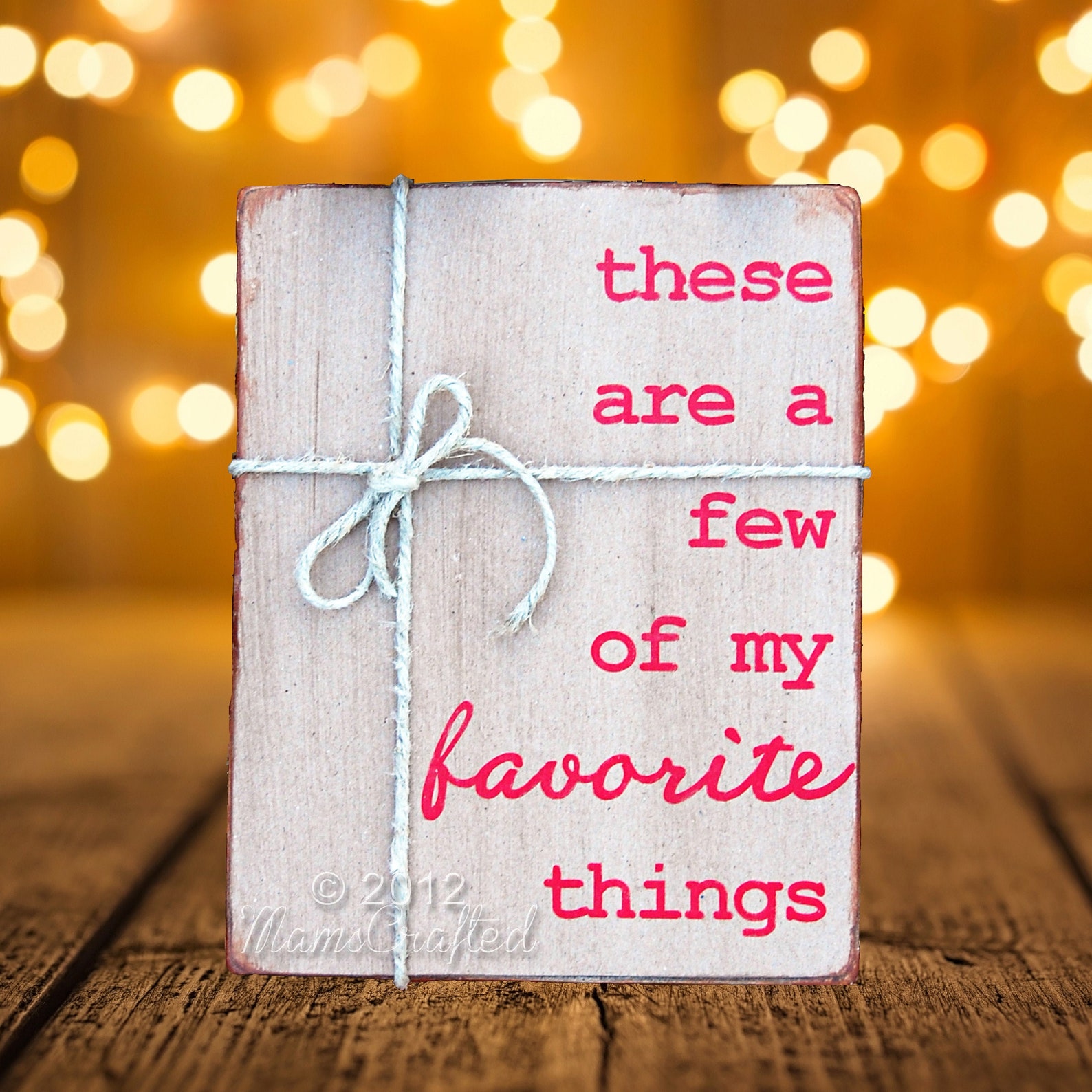 These Are a Few of My Favorite Things Christmas Holiday Wood Wall Art ...