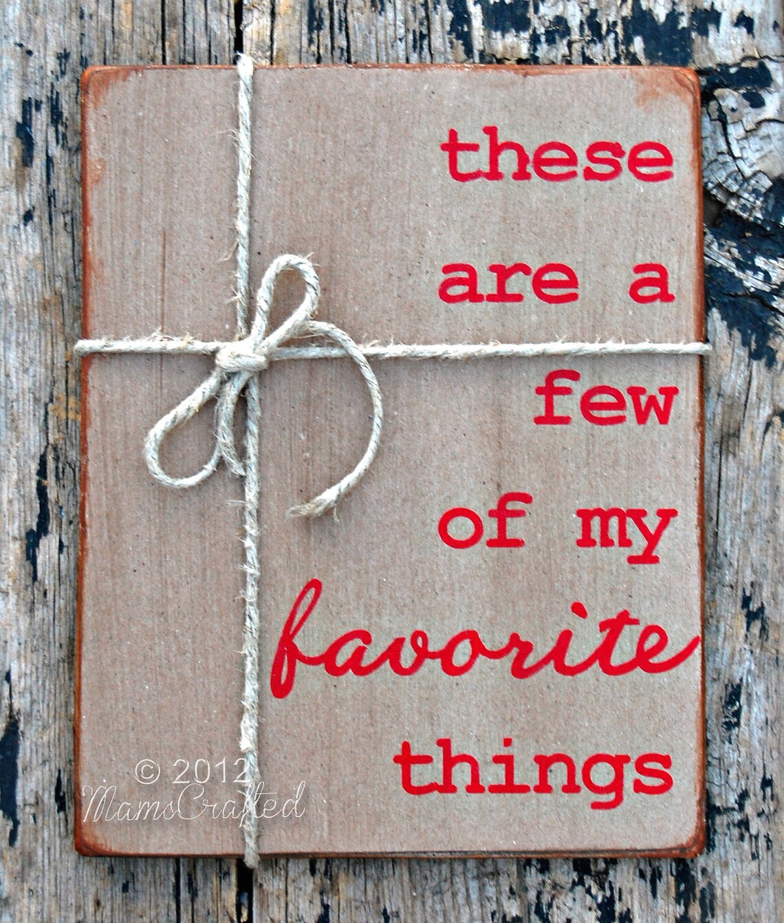 These Are a Few of My Favorite Things Christmas Holiday Wood Wall Art ...