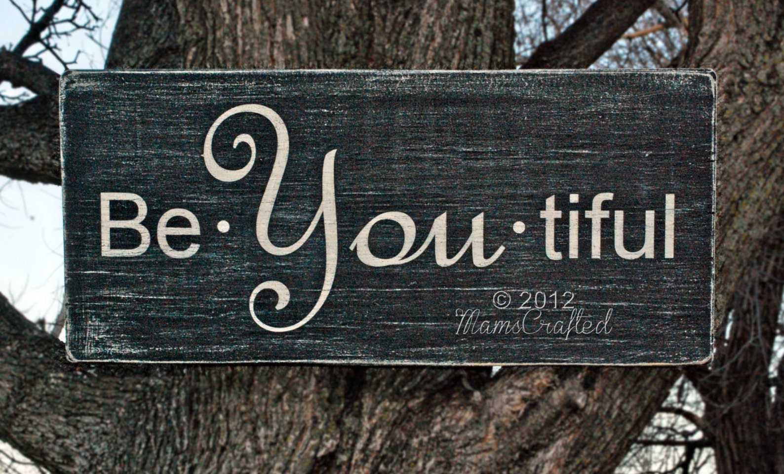 Beyoutiful Wood Sign, Weathered Wood Art, Rustic Inspirational ...
