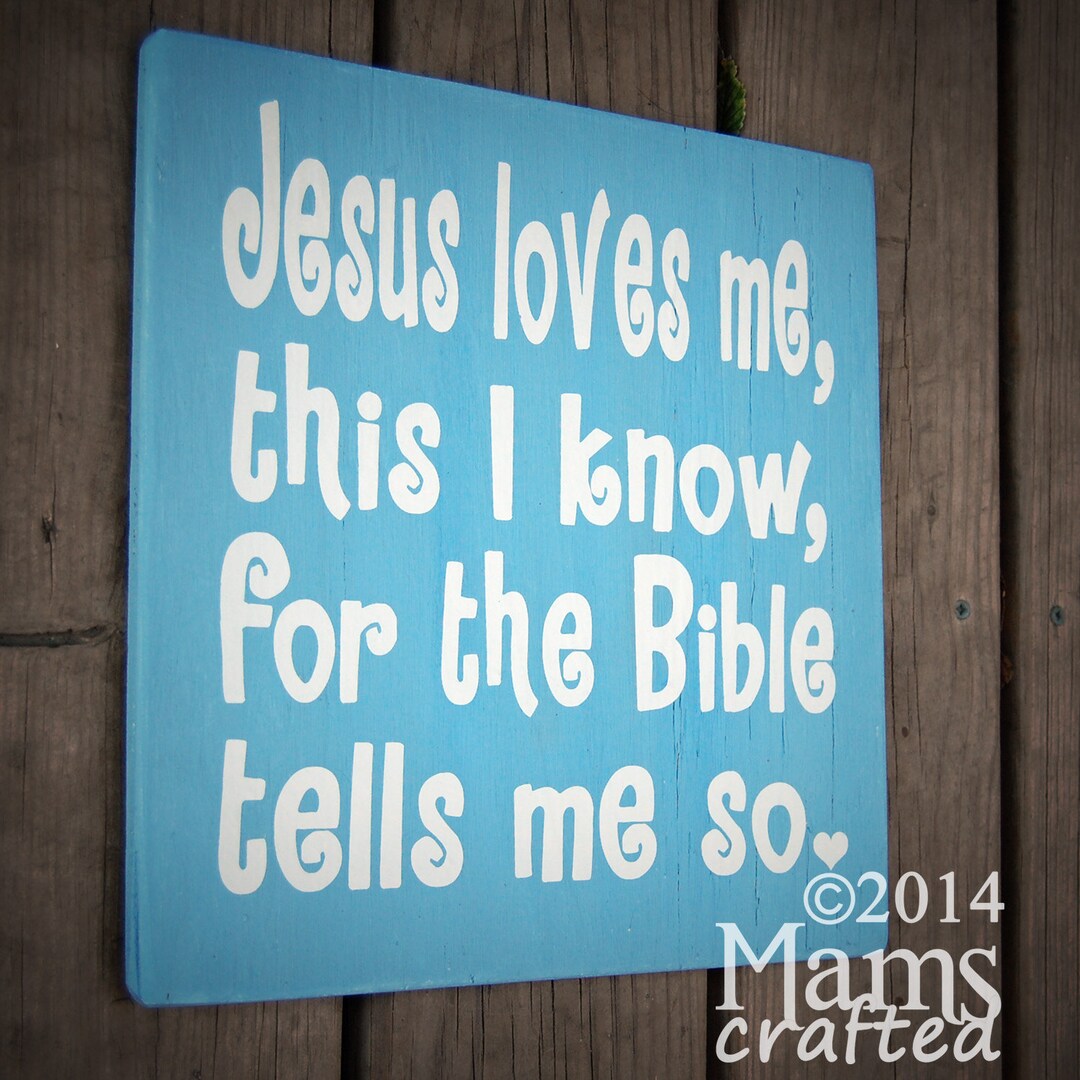 Jesus Loves Me This I Know Christian Song Nursury Rhyme - Etsy