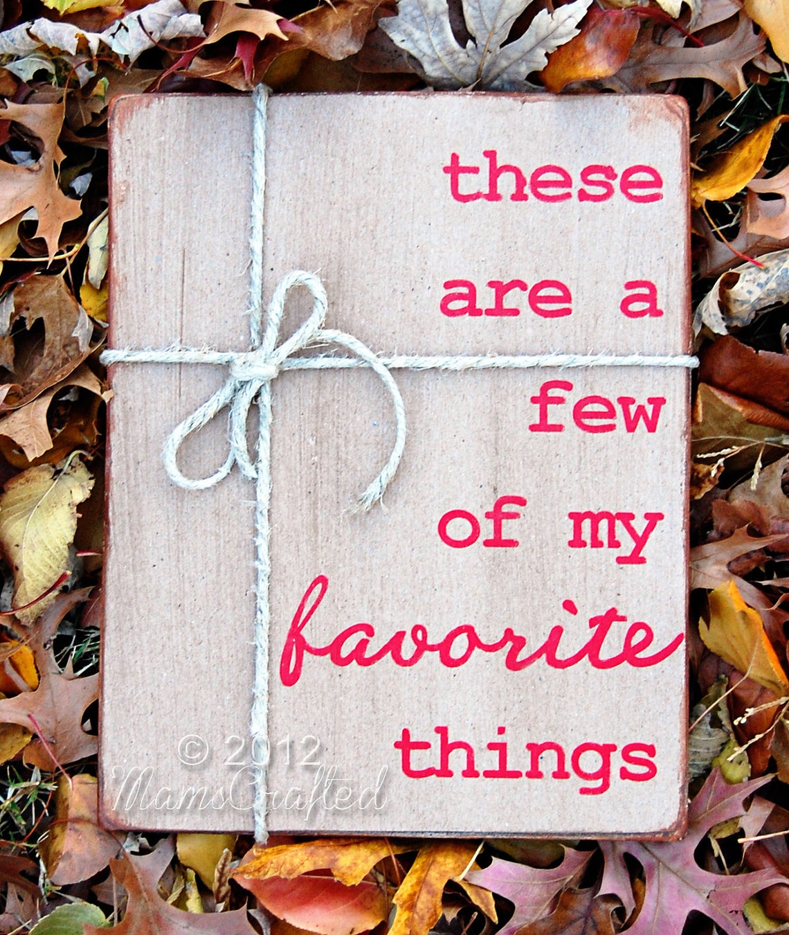 These Are a Few of My Favorite Things Christmas Holiday Wood Wall Art ...