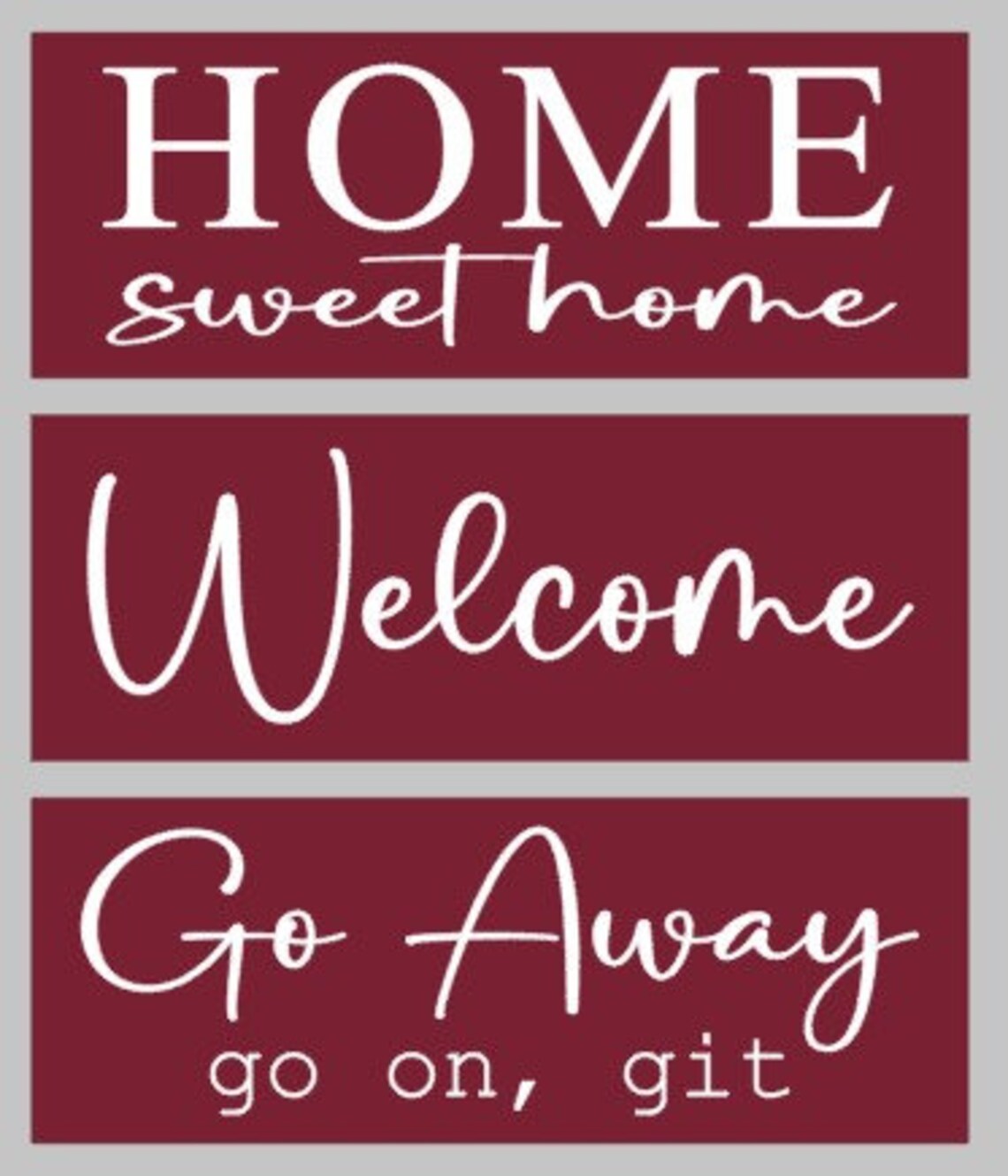 Front Door Decor, Go Away Go on Git, Funny Sign, Door Hanging, Fall ...