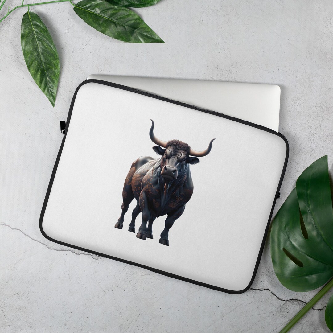 Laptop Sleeve, Bull, Floral, Chic, Western, Laptop Cover, 15" - Etsy