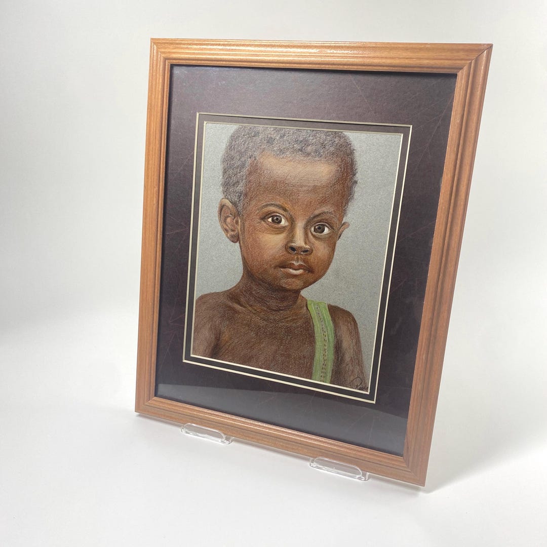 Original Pencil Drawing “care” – African American Child Portrait Signed ...