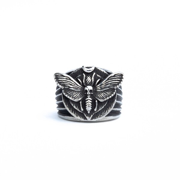Moth Art Deco Ring - Etsy UK