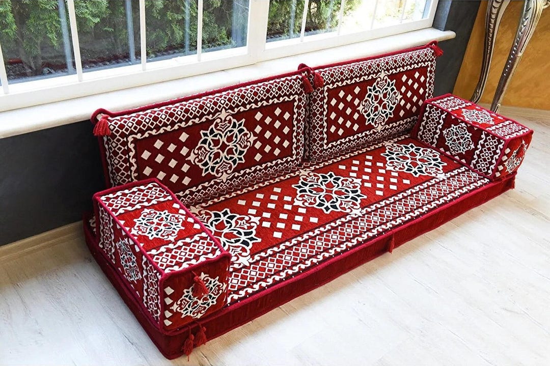 Kilim Floor Sofa Set, Arabic Majlis Couch, Floor Cushion Daybed - Etsy