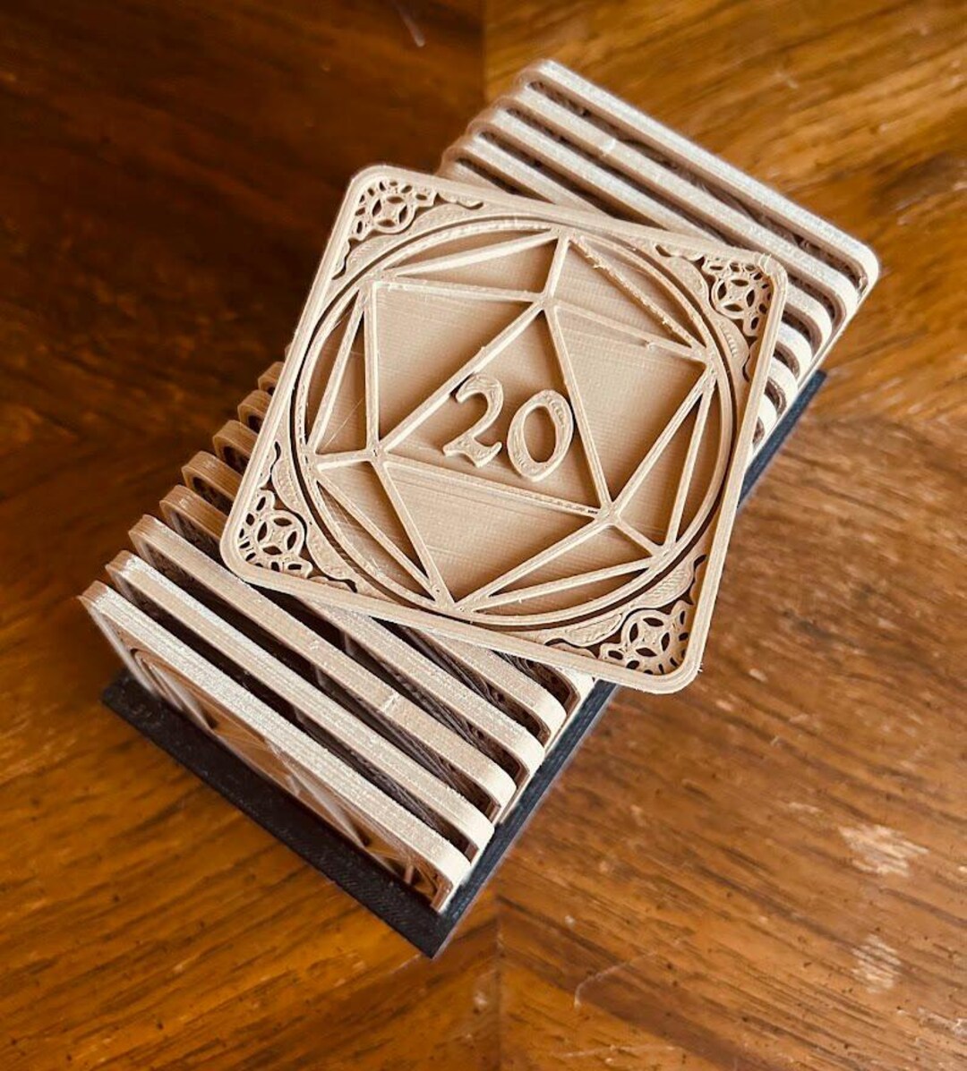 D20 Coaster Set With Dice Tower - Etsy