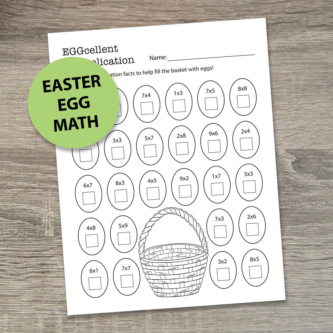 3rd Grade Math Worksheets | Spring Math | Easter Math Sheet ...