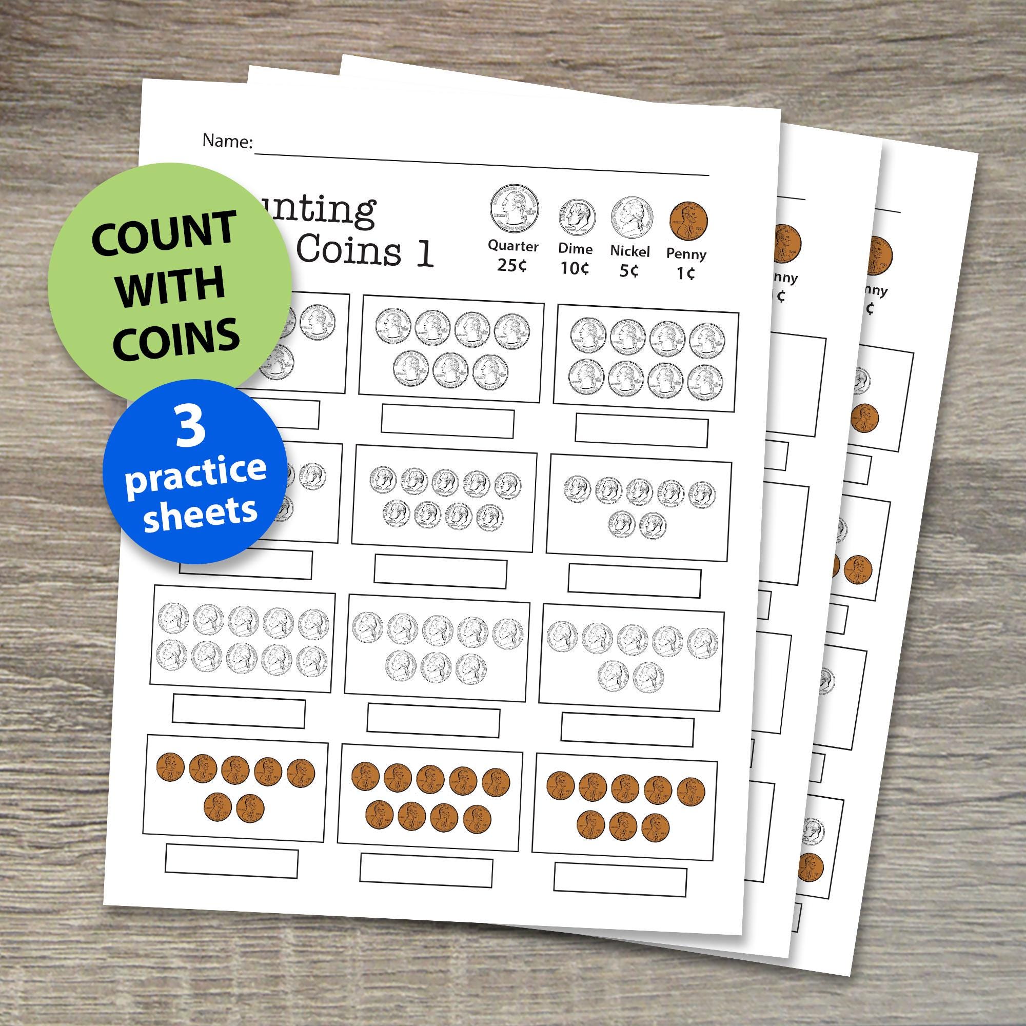 1st Grade Math Worksheets | 2nd Grade Math Worksheets | Money ...