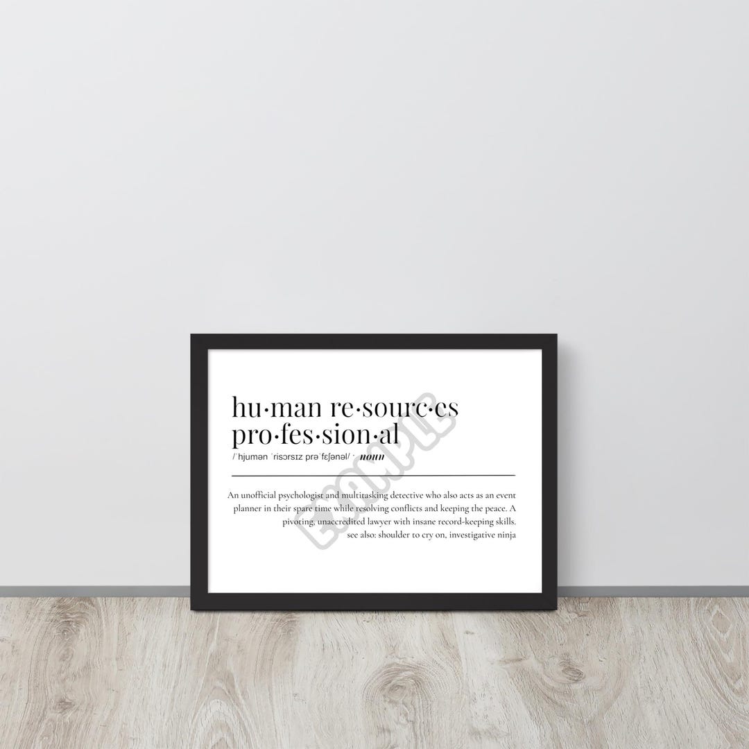 Human Resources, Definition Human Resources DIGITAL Instant Download ...