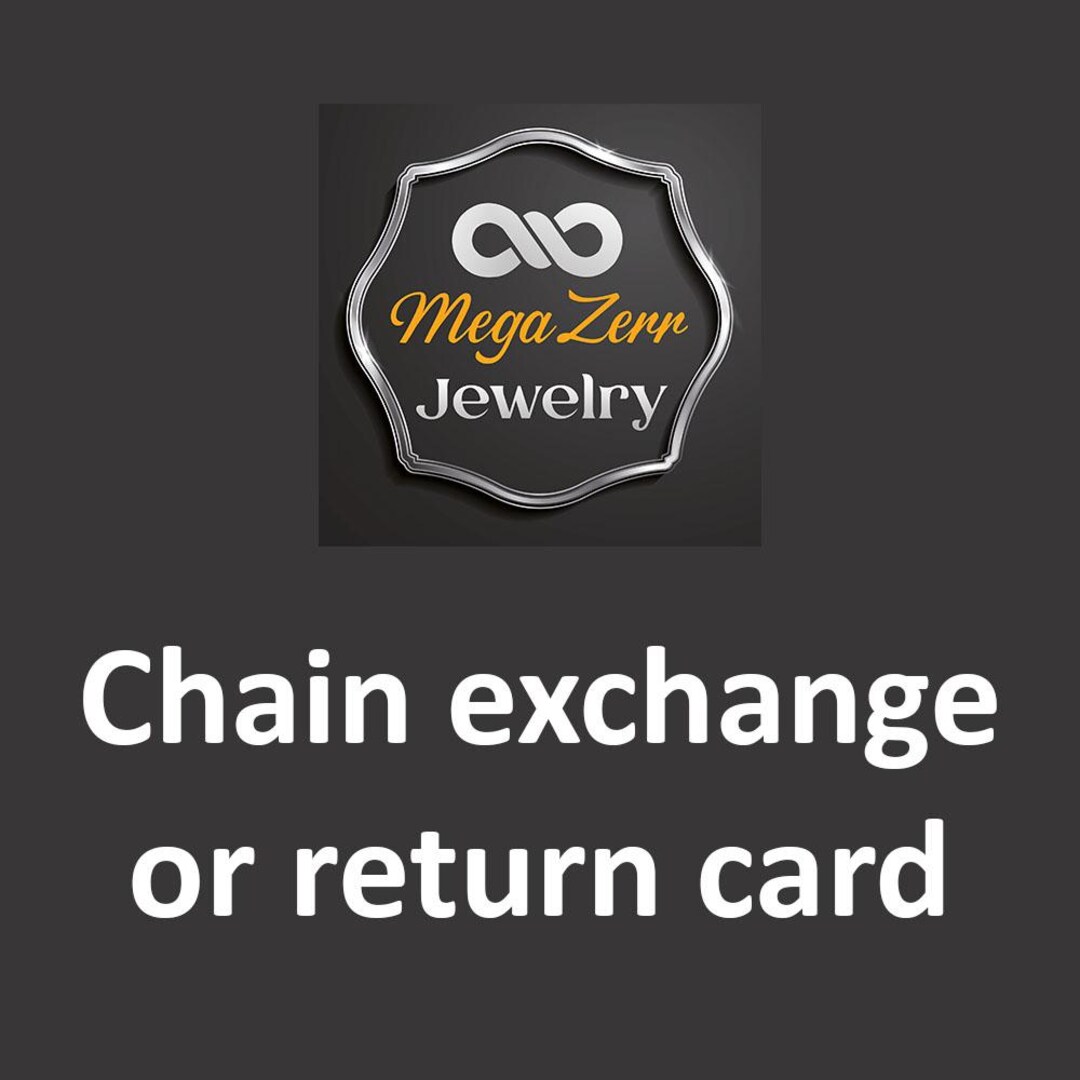 Chain Exchange and Return Card - Etsy