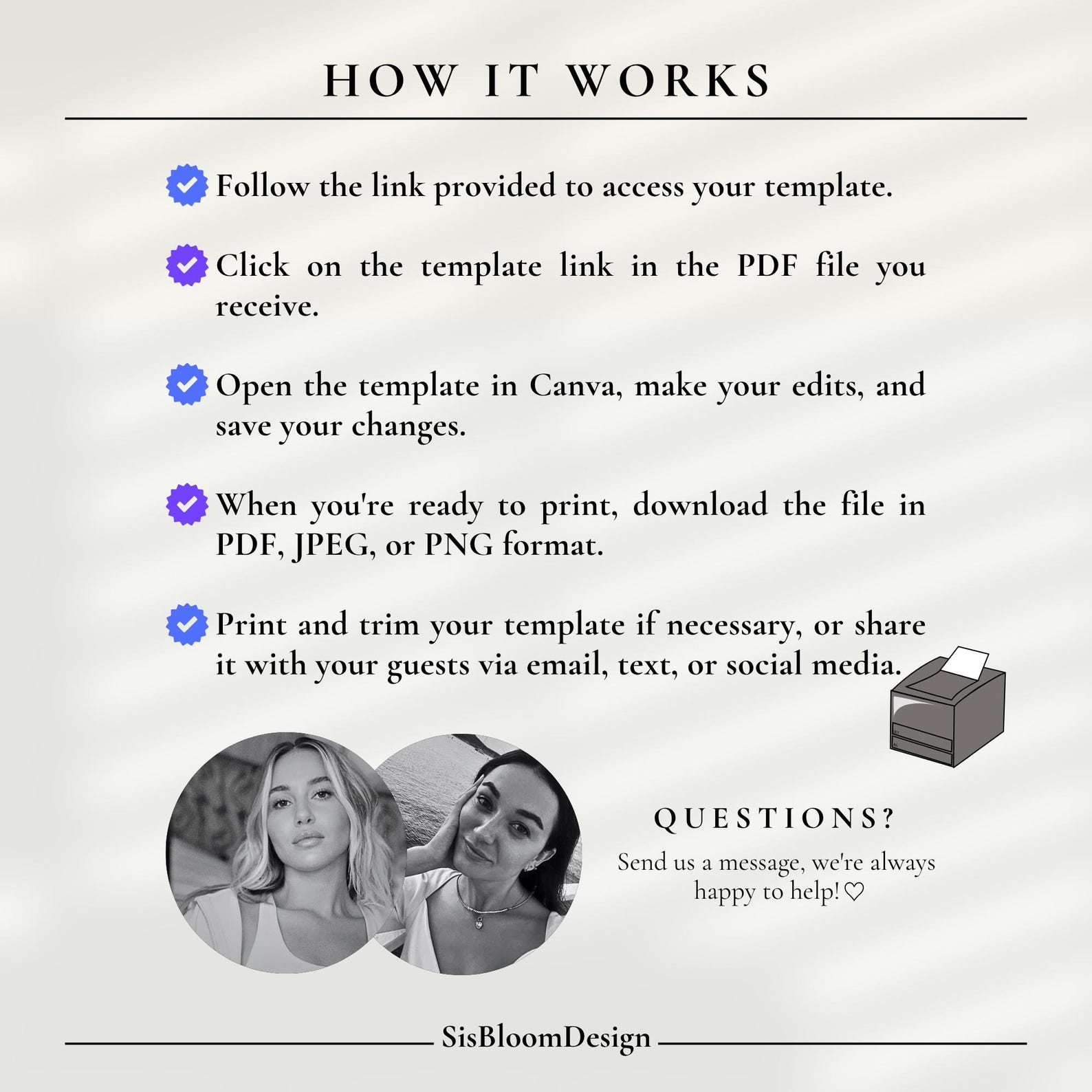 Wildflower Wedding Invitation Template: Boho Floral Wreath (digital ...