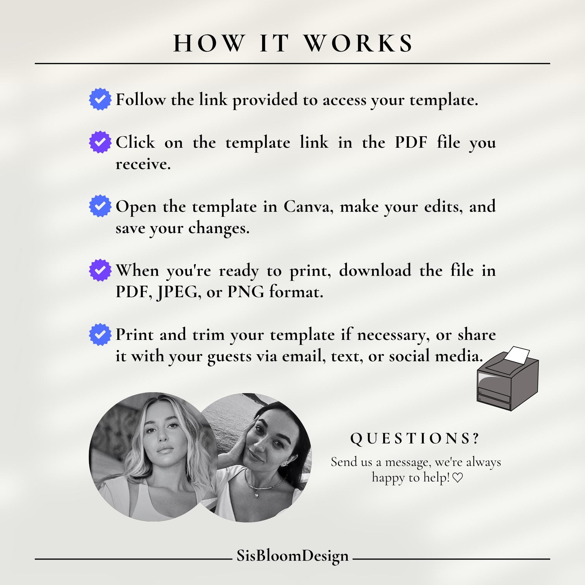 Wildflower Wedding Invitation Template: Boho Floral Wreath (digital ...