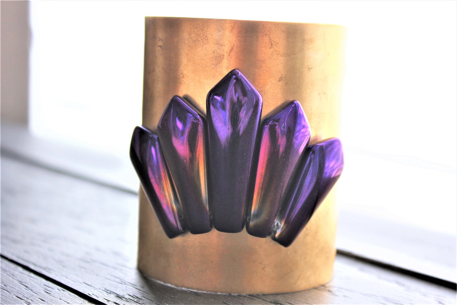 Aura Bracelet Aura Jewelry Aura Quartz Cuff Bracelet Aura | Etsy