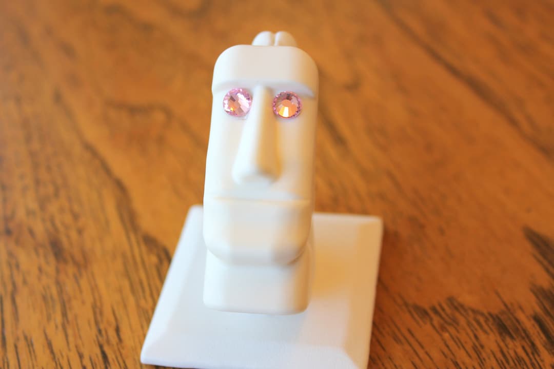 Easter Island Moai Ring: Resin Statement Ring With Swarovski Eyes - Etsy