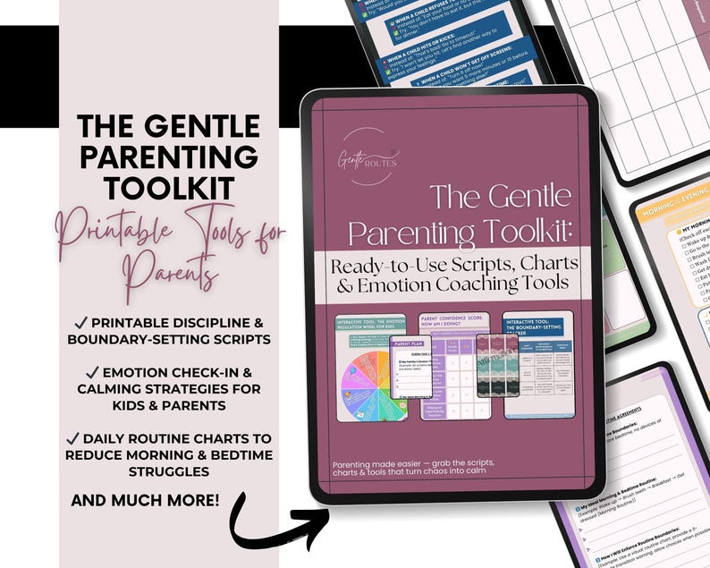 The Gentle Parenting Toolkit | Printable Discipline Scripts, Emotion ...