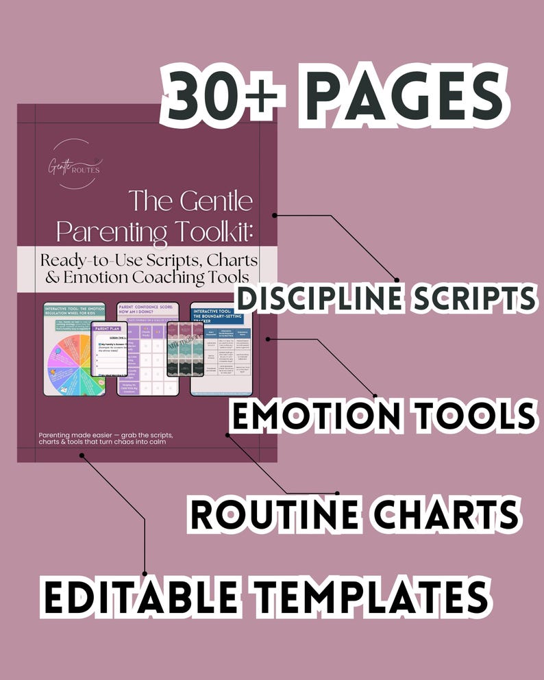 The Gentle Parenting Toolkit | Printable Discipline Scripts, Emotion ...