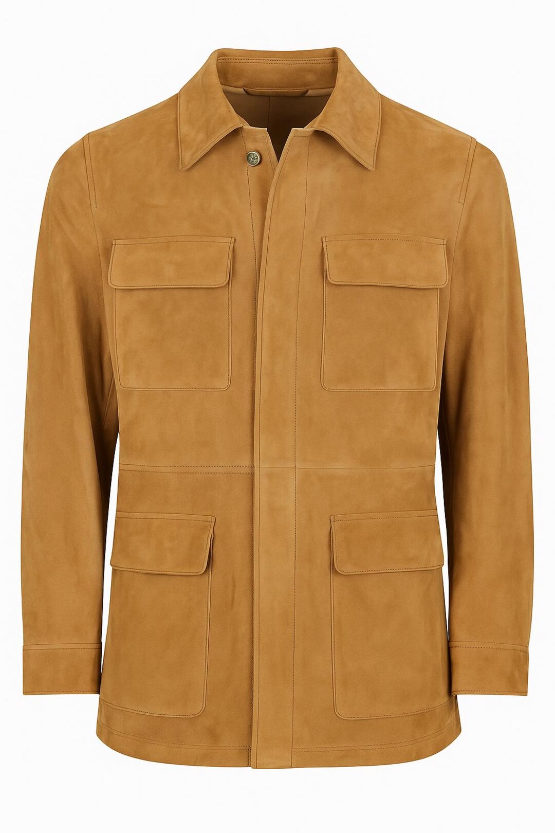 Brown & Black Premium Suede Safari Field Coat – Classic Field-style ...