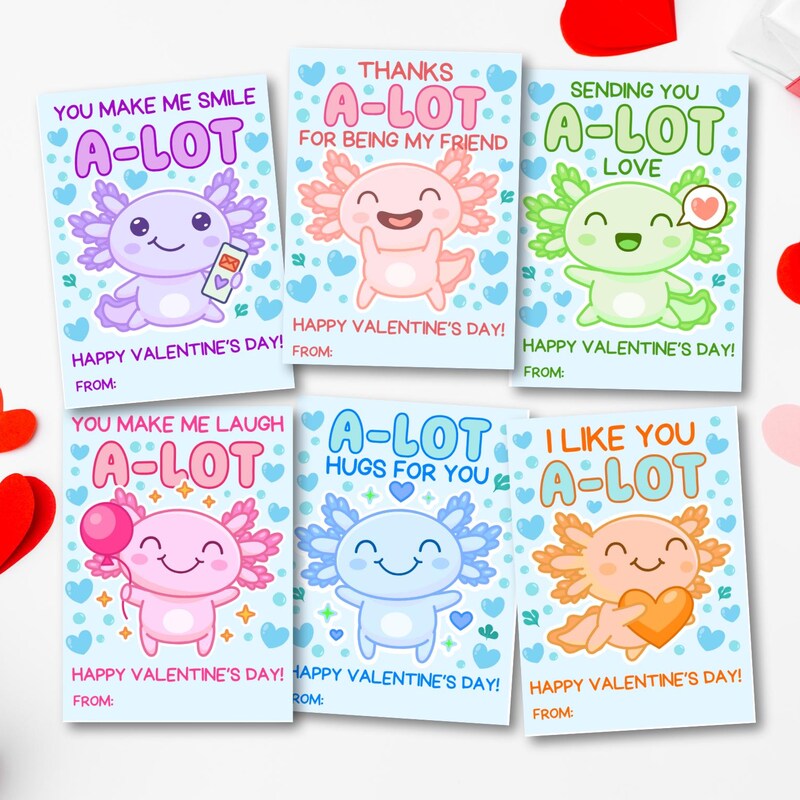 Axolotl Valentines Box - Etsy