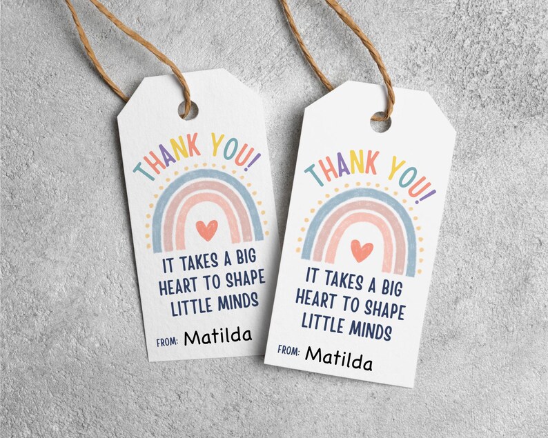 Teacher Appreciation Tags Printable, Editable Teacher Appreciation Week ...