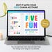 Five Times the Fun Birthday Invitation, 5th Birthday Party Invite ...