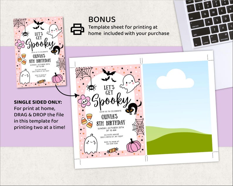Editable Halloween Birthday Party Invite, Lets Get Spooky Invite ...