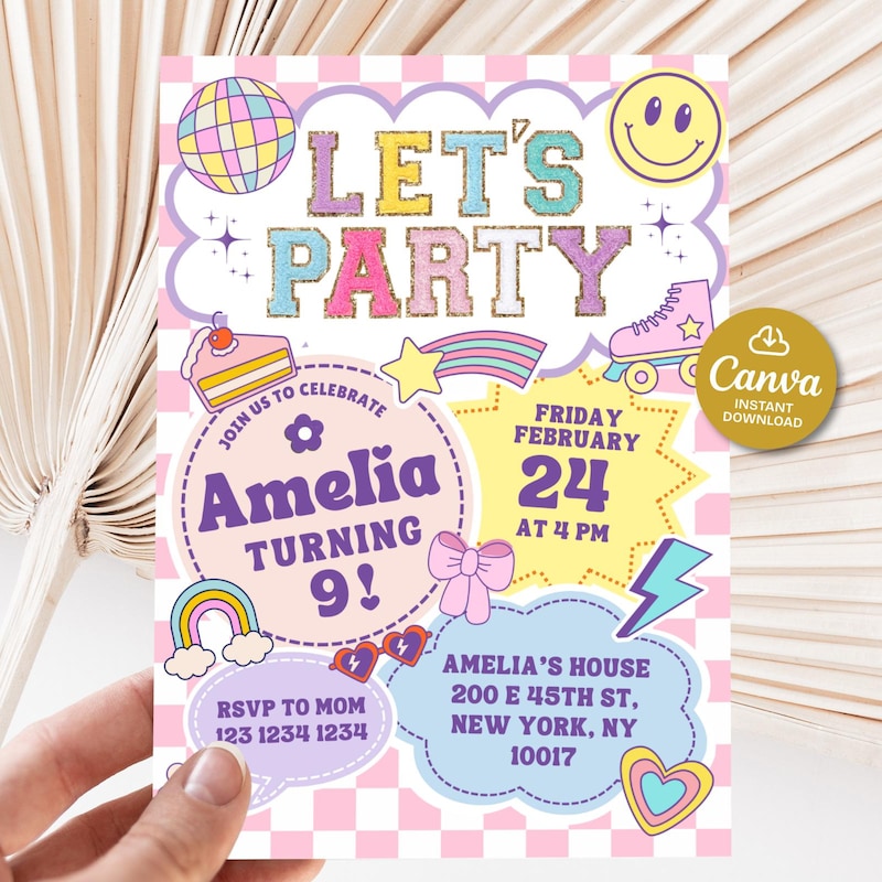 Preppy Patches Invitation - Etsy