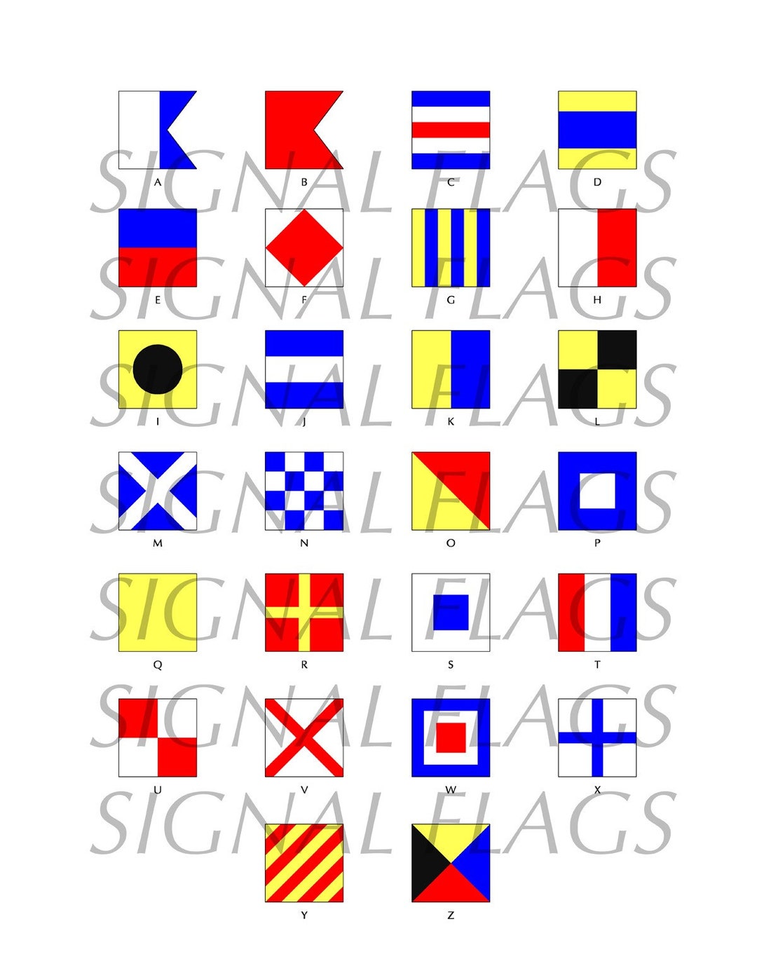 INSTANT Digital Download Signal Flag Alphabet - Etsy