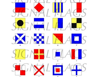 Maritime International Signal Flags - Vers 1 - Clipart - Digital ...