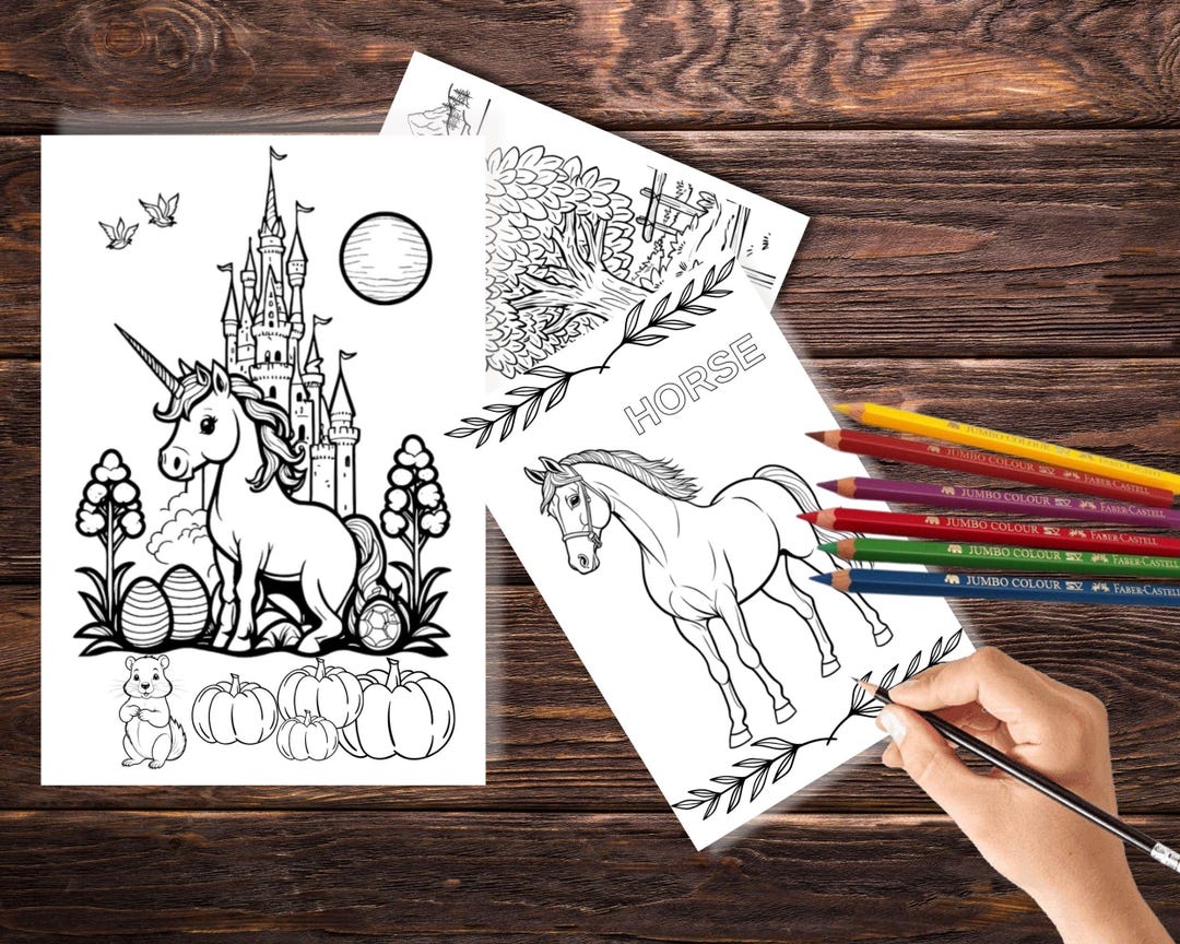 Colorıng Book I Cute Coloring Pages | for Kids and Adults | Digital ...