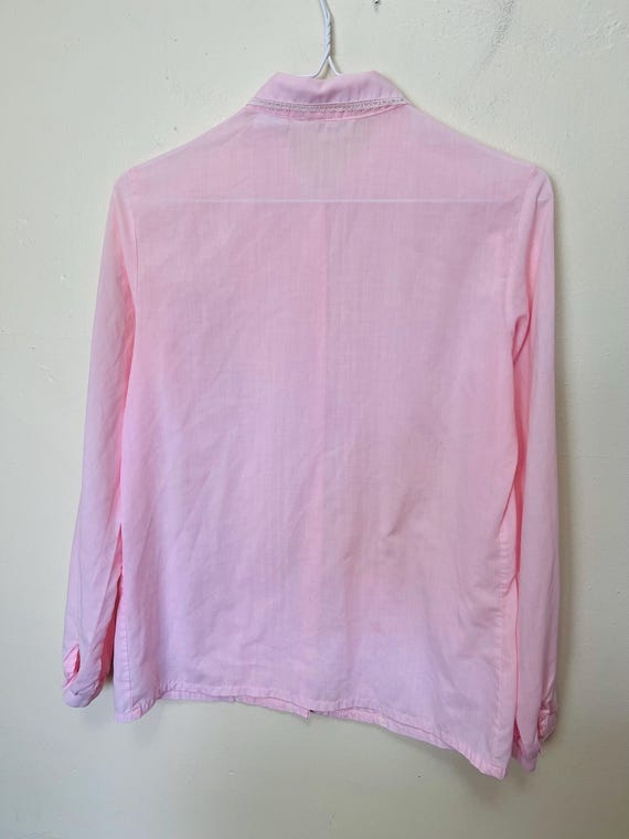 Aaron Ashley 1960s Rosy Pink Pleated Collared Western… - Gem