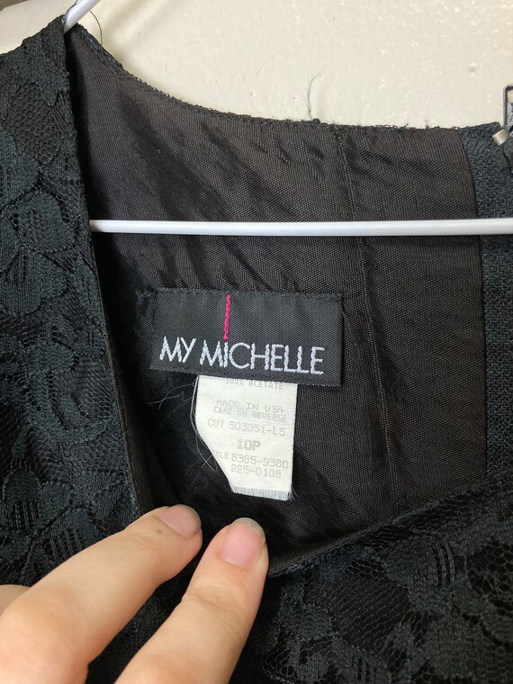 Black Lace Vintage 90s Witchy My Michelle Mini Dress - Gem