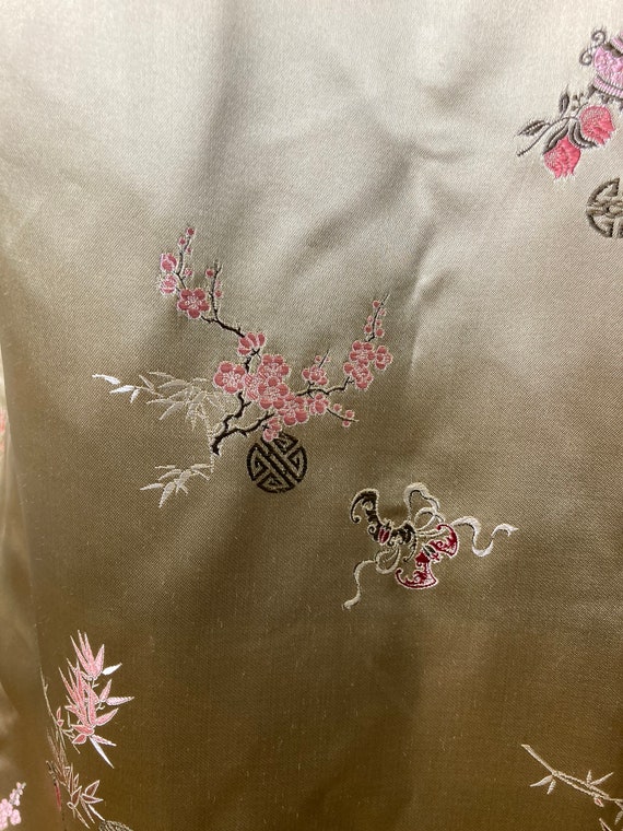 Gold Silk Antique Chinese Brocade Robe House Coat - Gem