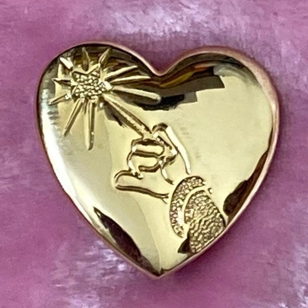 Disney Arm and Wand Vintage Variety Show Golden Heart Brooch - Etsy