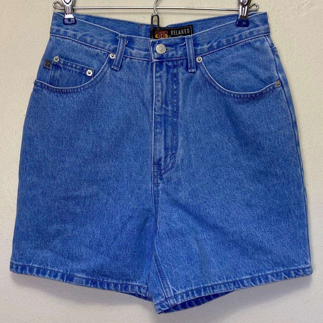 Route 66 High Waist Vintage 90s Medium Wash Jean Shorts - Etsy