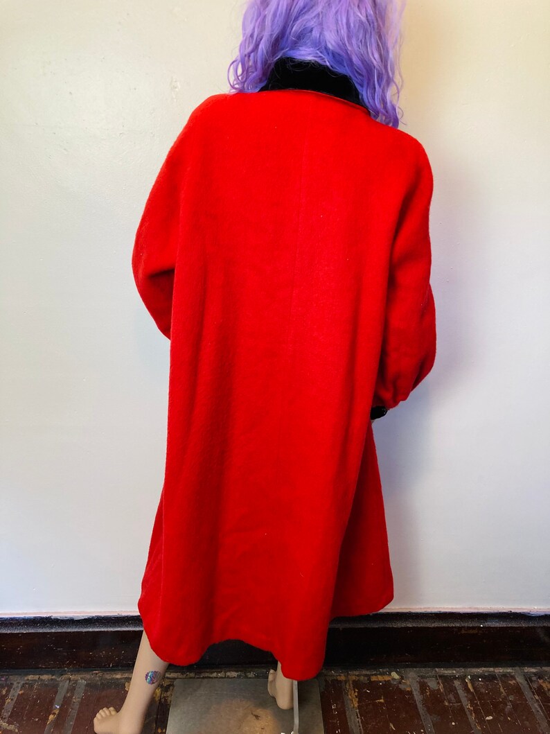 Shagora Vintage 60s Iconic Cherry Red and Black Velvet Rhinestone ...